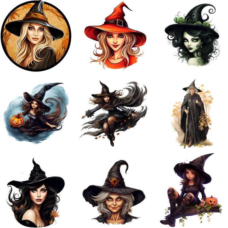Witchy SVG, Witch Clipart, Halloween Clipart, Wicked Witch, Book of ...