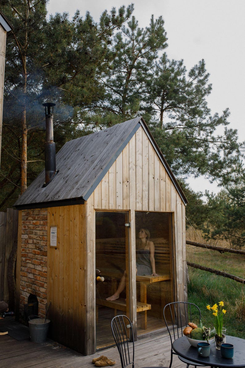 Sauna Plan Blueprint and Guide PDF - Shed - Outdoor Sauna - Wood Fired ...