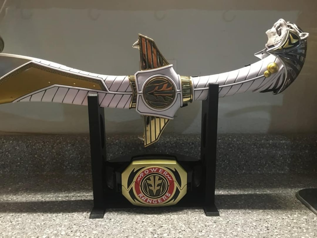 Power Rangers White Ranger Legacy Saba Saber Sword Weapon Display Stand ...