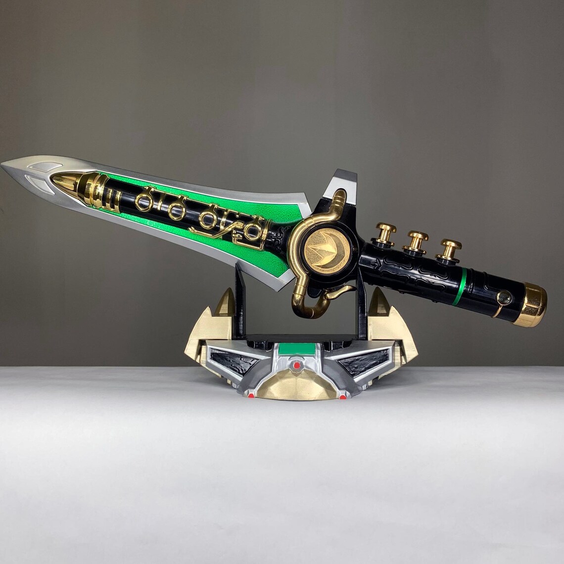 Power Rangers Green Ranger Dragonzord Legacy Dragon Dagger Display - Etsy