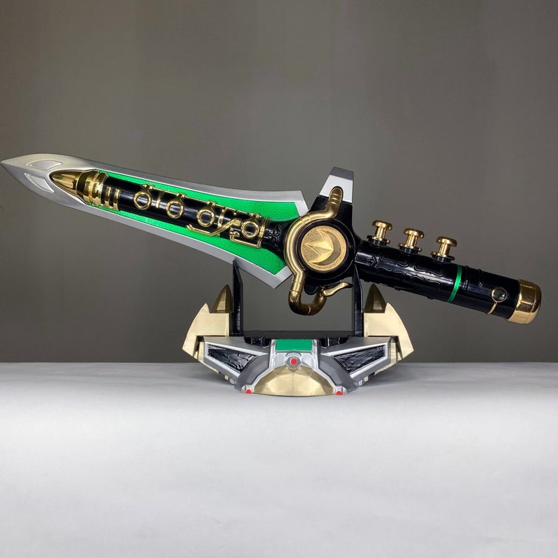 Power Rangers Green Ranger Dragonzord Legacy Dragon Dagger Display - Etsy