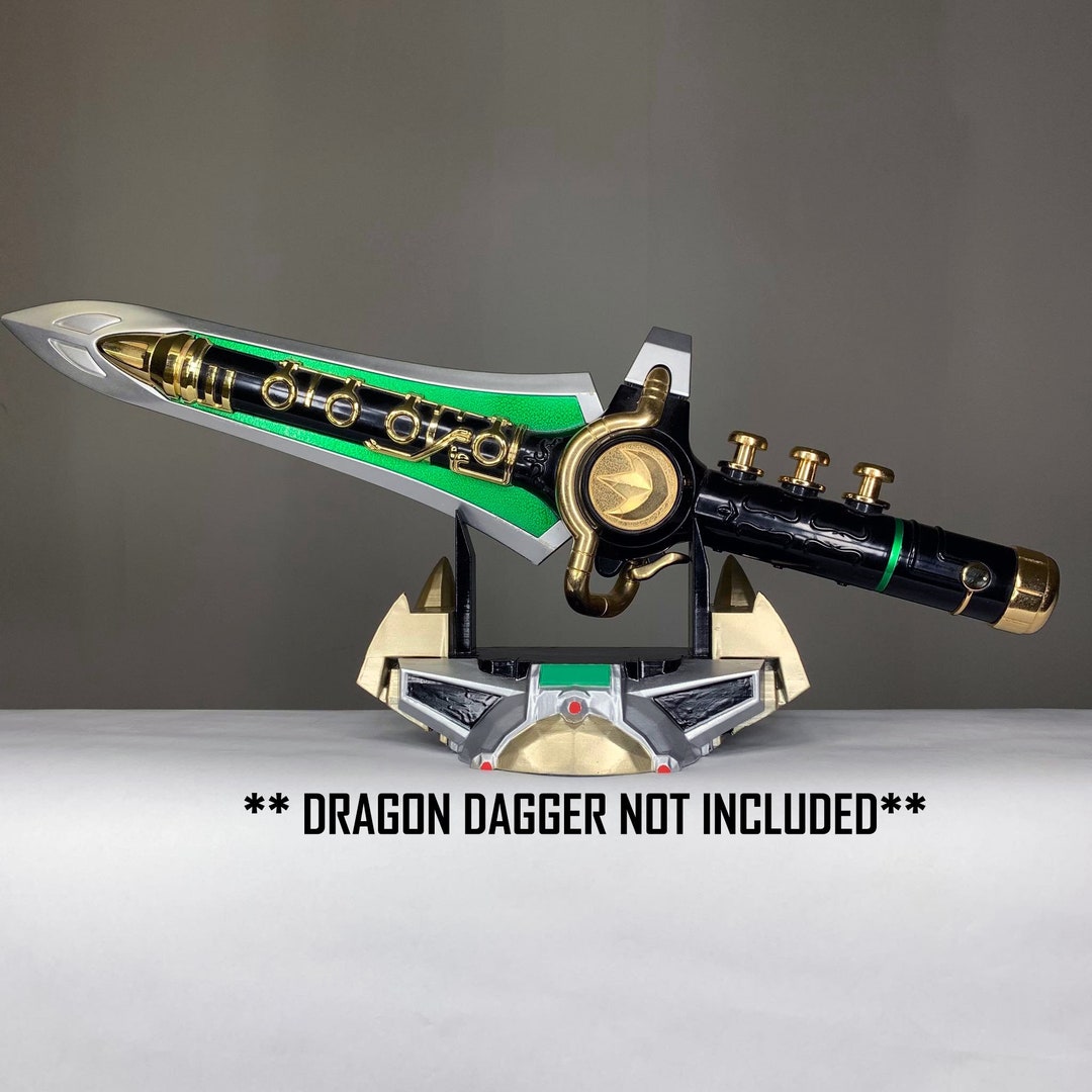 Power Rangers Green Ranger Dragonzord Legacy Dragon Dagger Display - Etsy