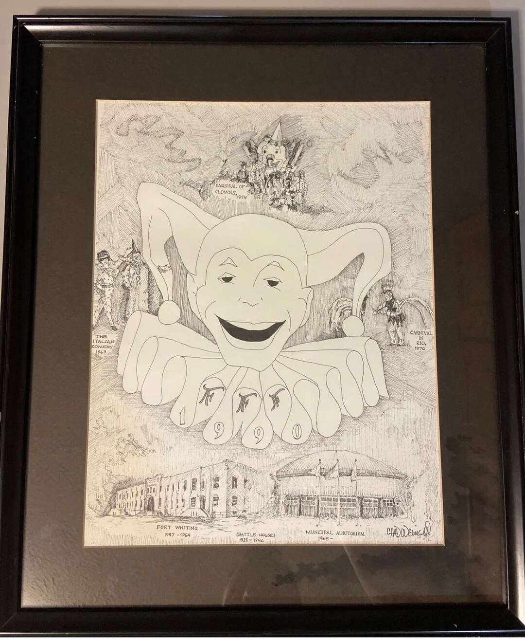 Carnival of Clowns 1974 by Chad Weinsill, Chad Wensill Artwork, Vintage ...