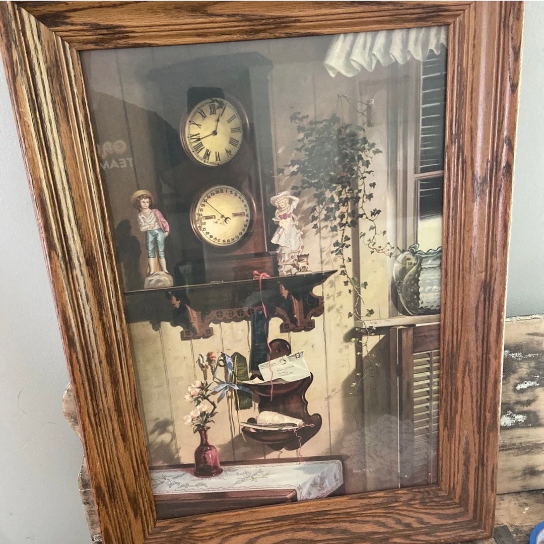 Dan Toigo wall Clock Vintage Framed Art Print, Windsor Art Production ...