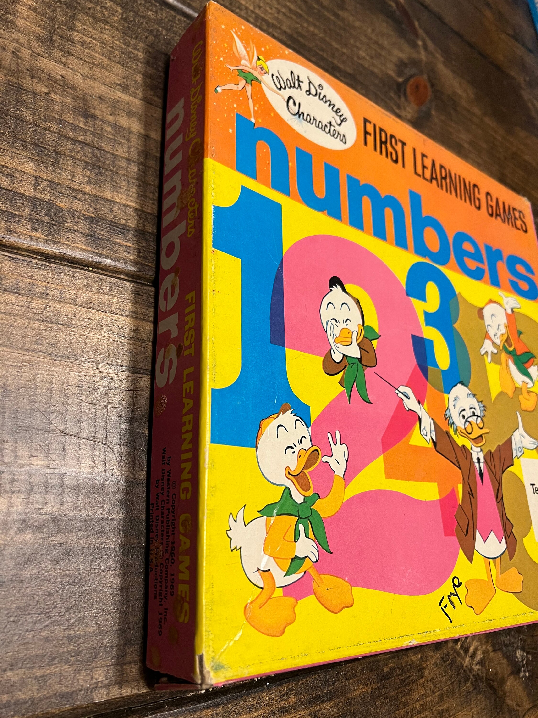 Walt Disney First Learning Games, Numbers Game Board, Vintage Classic ...