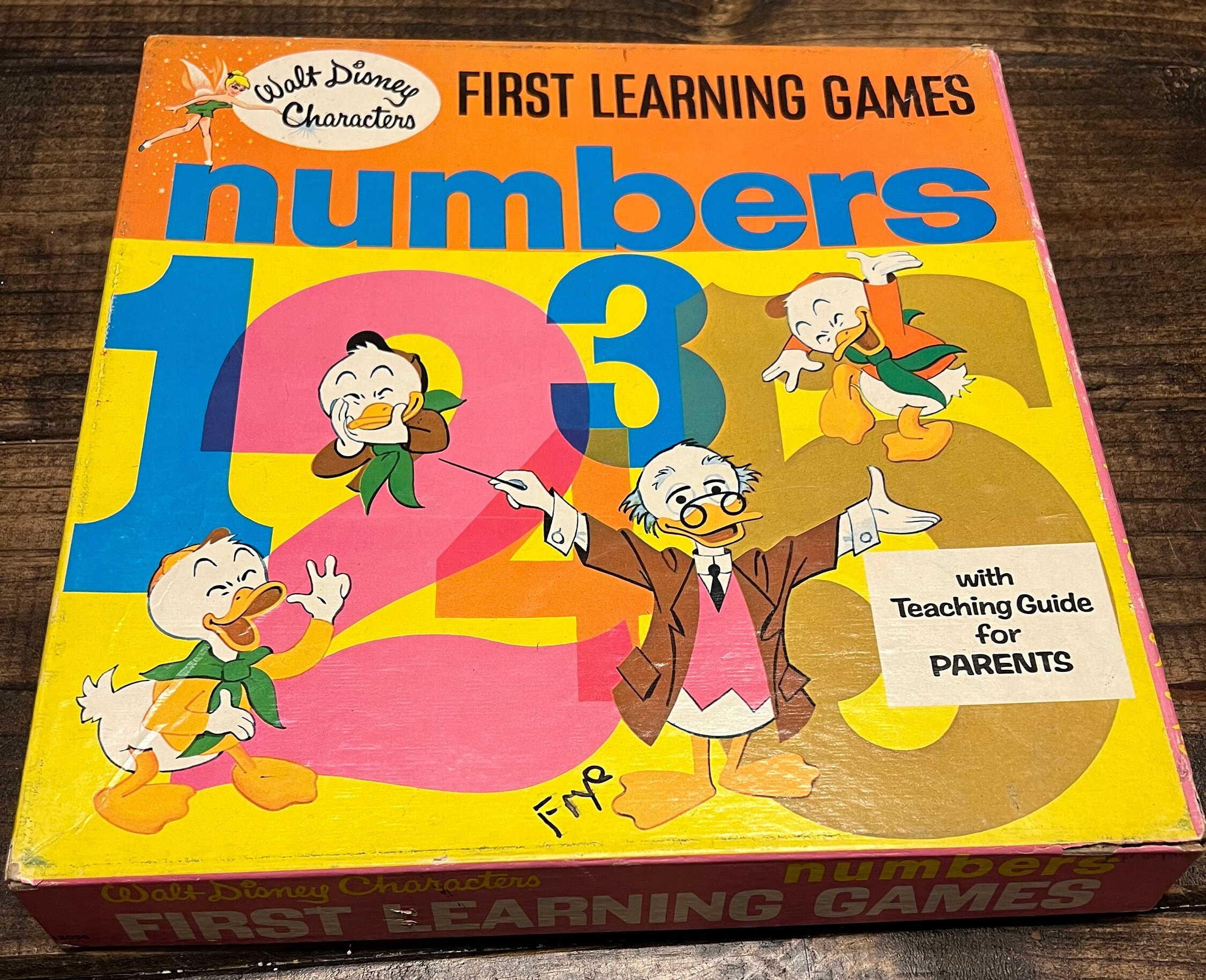 Walt Disney First Learning Games, Numbers Game Board, Vintage Classic ...