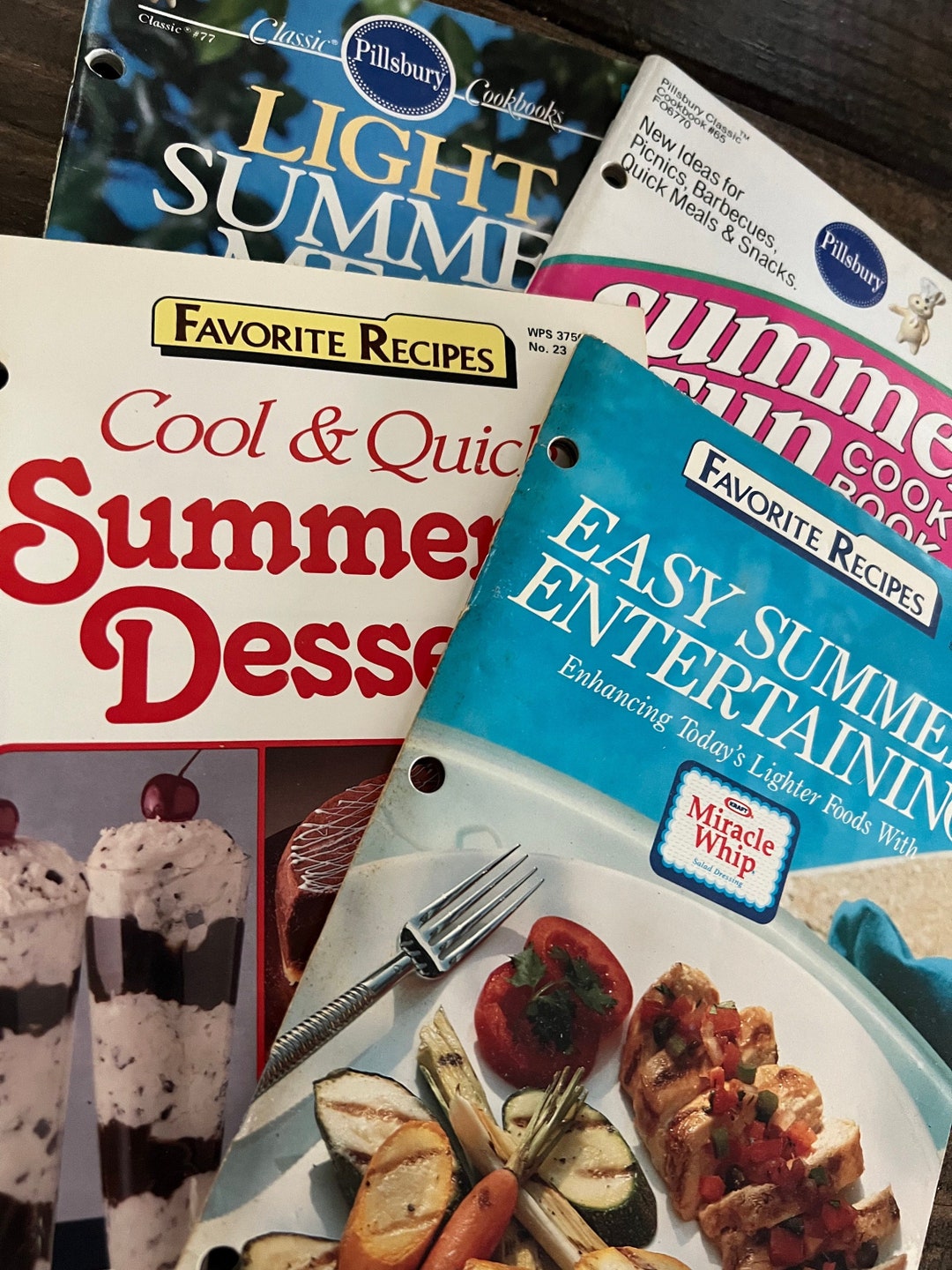 Vintage Summer Recipe Cookbooks, Classic Pillsbury Cookbooks, Favorite ...