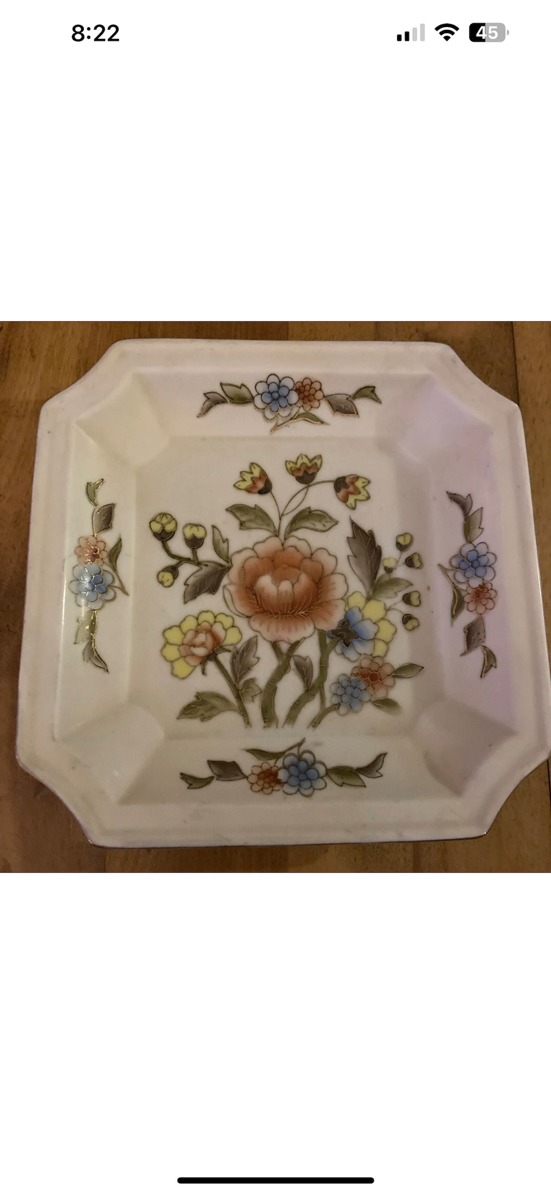 Andrea by Sadek Hand Painted Plate Vintage Porcelain Octagonal Dish ...