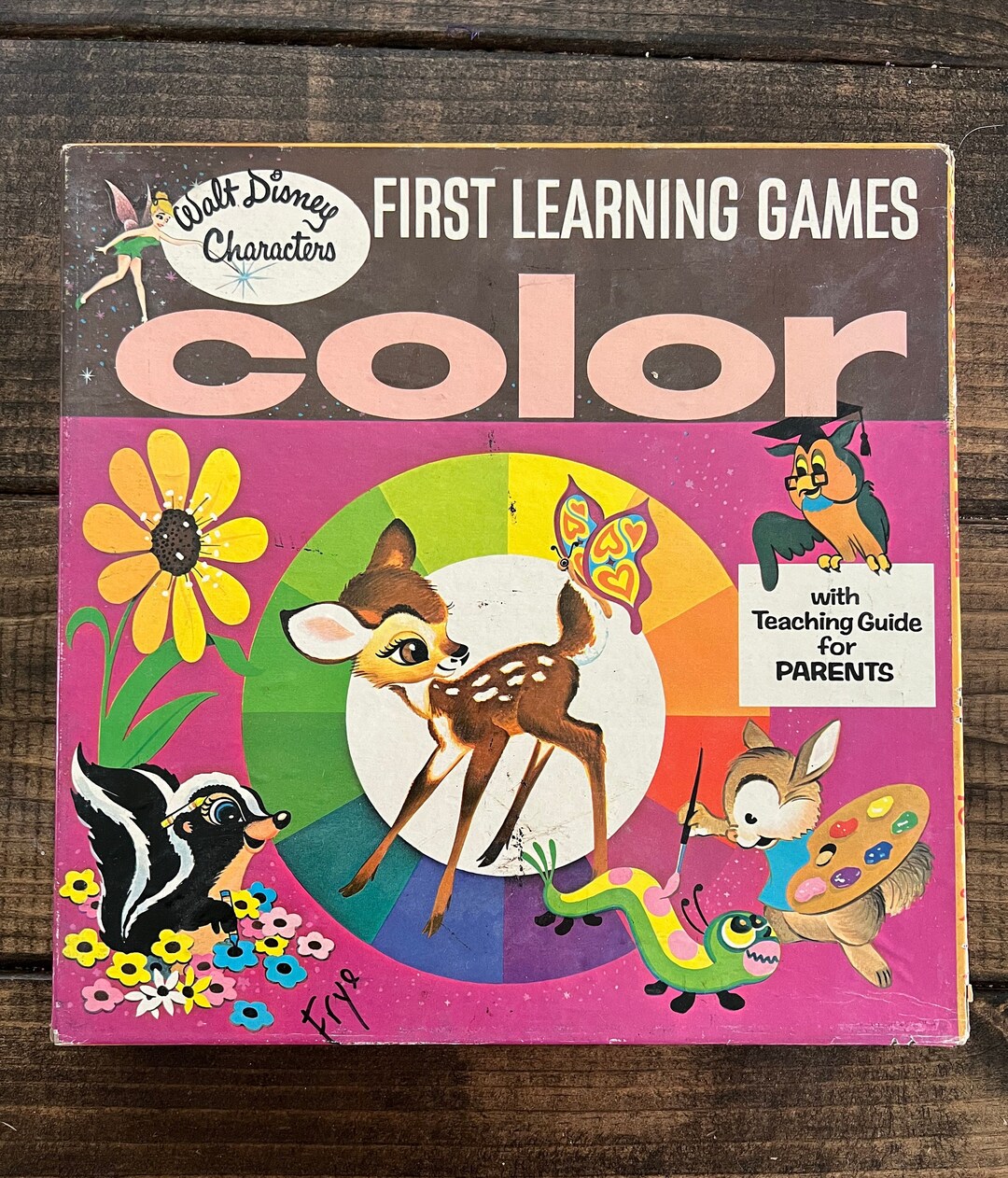 Walt Disney Characters First Learning Games Color, Vintage Childrens ...