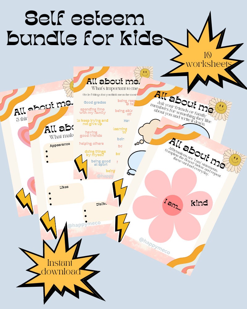 Self Esteem Resource Pack for Ages 8 - Etsy