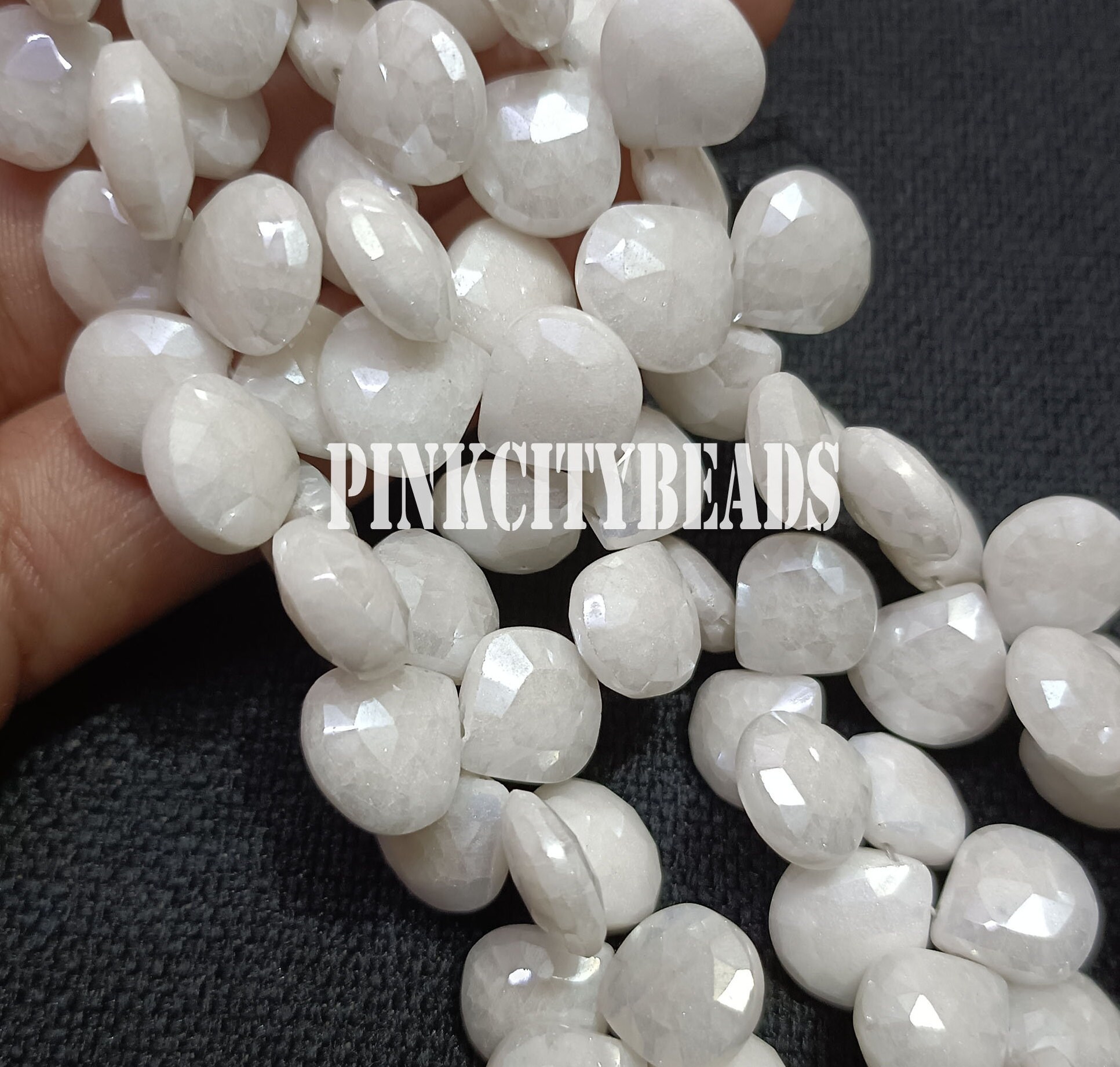 White King Stone Heart Shape Beads/ Beads for Jewelry/ King Stone ...