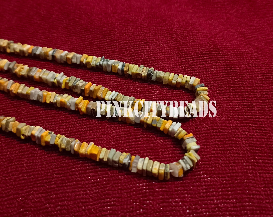 Natural Bumble Bee Smooth Square Shape Beads/ Beads for Jewelry/ Yellow ...