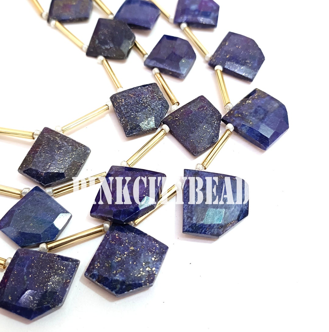 Blue Lapis Lazuli Faceted Kite Fancy Shape Beads/ AAA Quality/ Naturtal ...