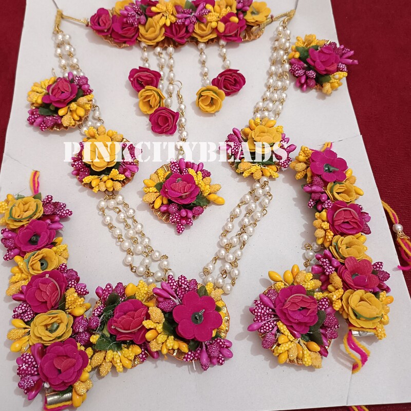 Flower Jewelry Haldi - Etsy