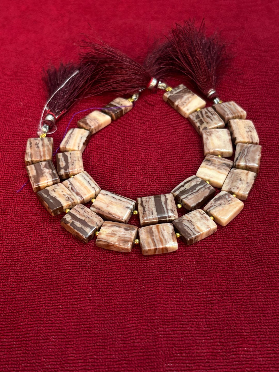 Brown Aragonite Rectangle Beads, Handmade Gemstone Strand (8 Inch) - Etsy