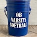 Custom Baseball Bucket or Softball Bucket: Padded Seat, Coach Gift - Etsy