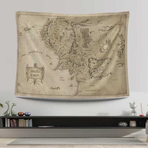 Middle Earth Map Fabric - Etsy UK