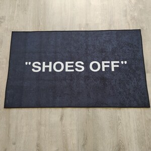 Shoes off Rug, Black Keep Off, Designer Rug, Personalized Gift, Keepoff ...