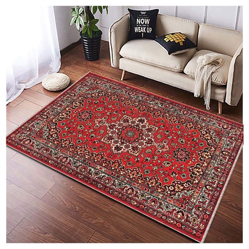 Red Persian Rug - Etsy
