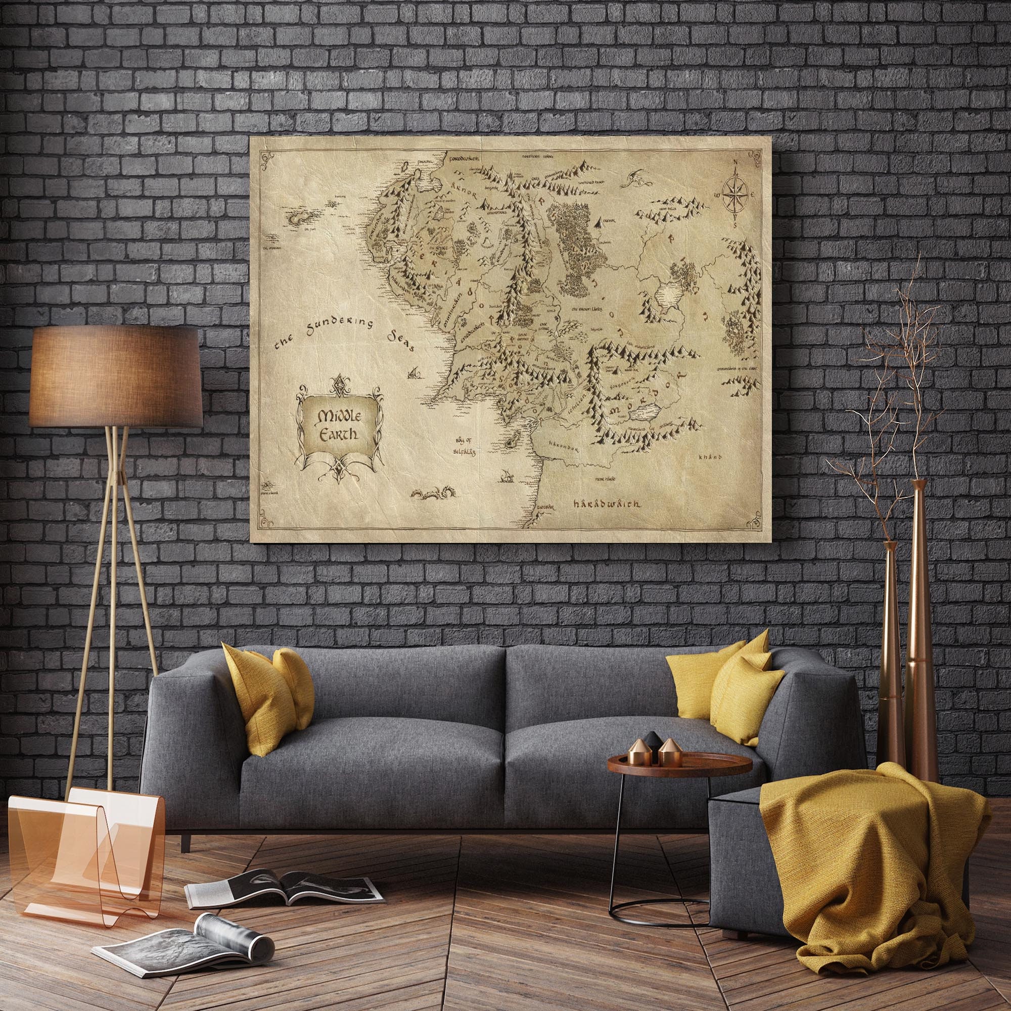 Lord of the Rings Map Tapestry Magic Tapestry Lord of Ring - Etsy
