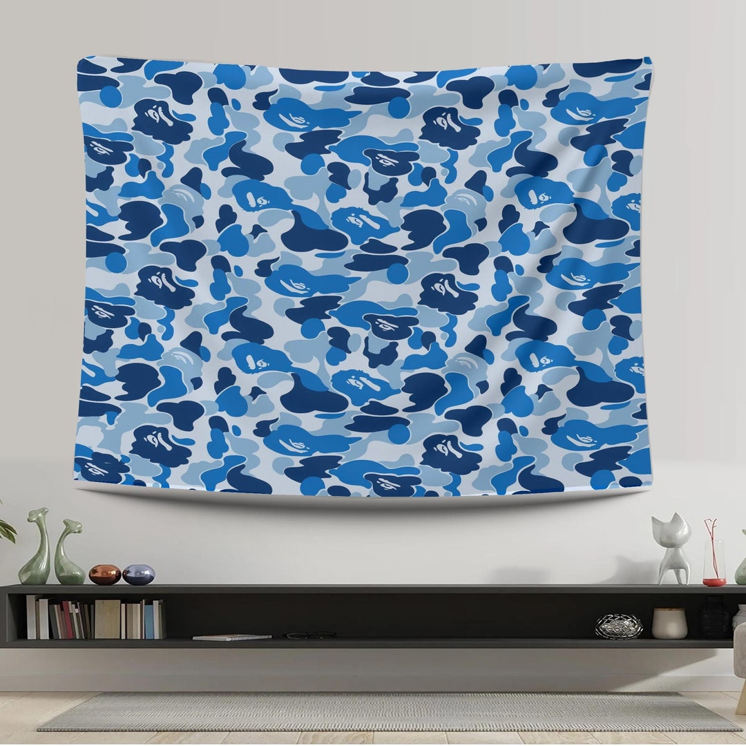 Blue Bape Sign Tapestry Cool Blue Decor Home Decor Tapestry - Etsy