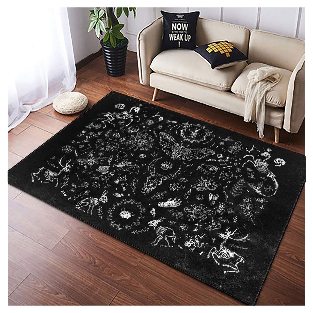Gothic Rug, Witch Rug, Baphomet Goat Pentagram, Gothic Rug, Bath Rug ...