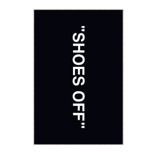 Shoes off Rug, Black Keep Off, Designer Rug, Personalized Gift, Keepoff ...
