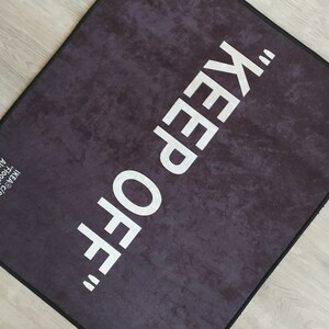 Keep off Rug, Black Keep Off, Personalized Gift, Keepoff, Custom Rug ...