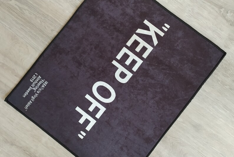 Keep off Rug, Black Keep Off, Personalized Gift, Keepoff, Custom Rug ...