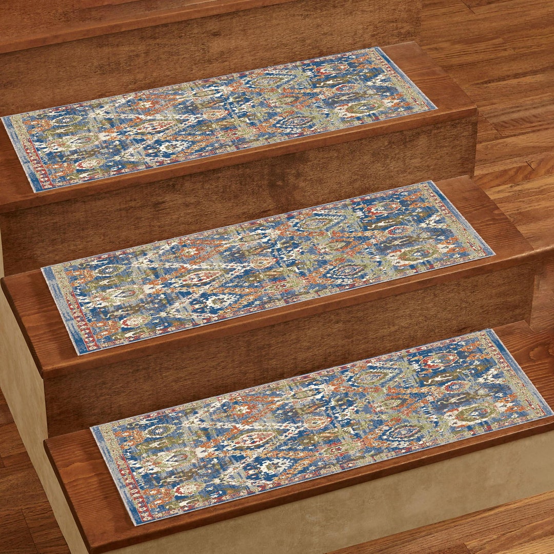 Oriental Stair Rug, Stair Treads Rug, Non-slip Backing Rug, Machine ...