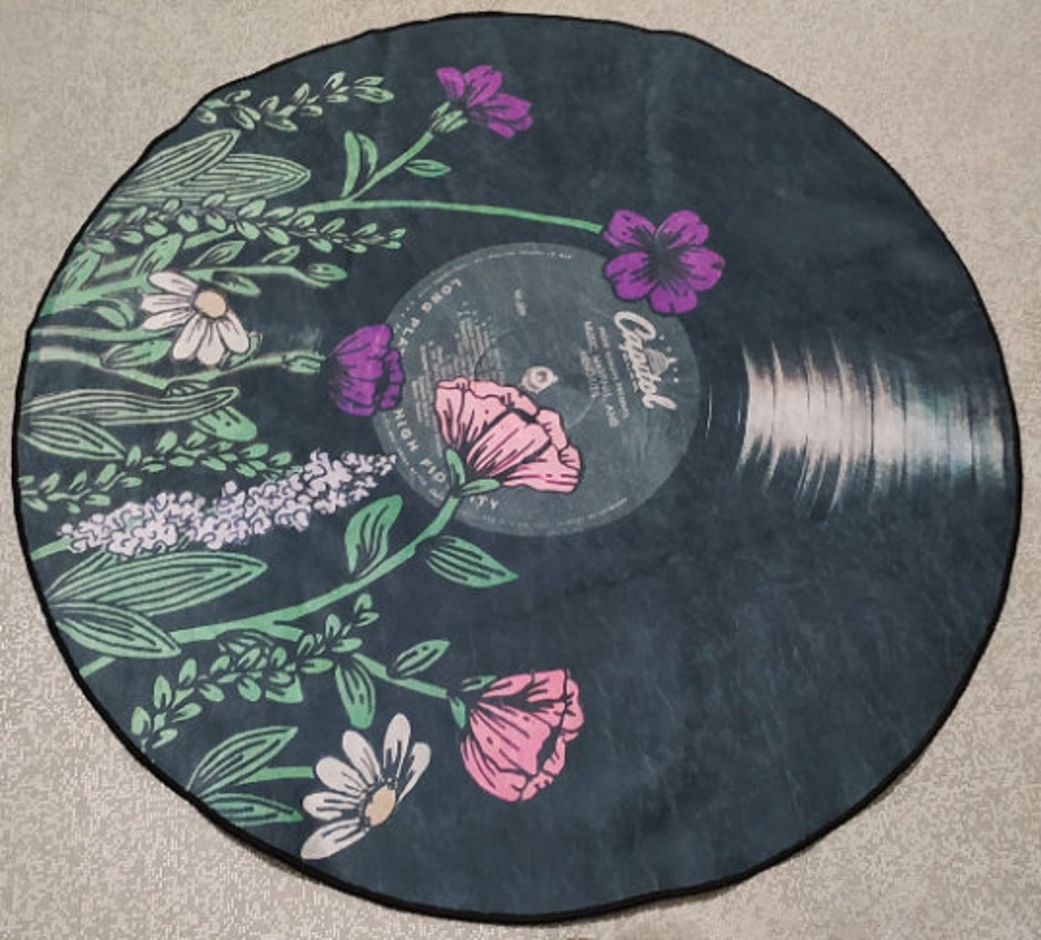 Record Rug, Record Round Rug, Classic Rug, Retro Record Rug ...