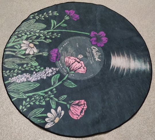Record Rug, Record Round Rug, Classic Rug, Retro Record Rug ...