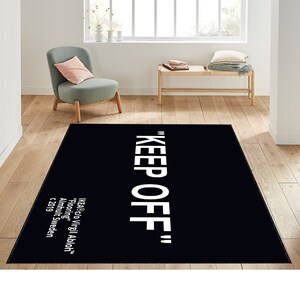 Keep off Rug, Black Keep Off, Personalized Gift, Keepoff, Custom Rug ...