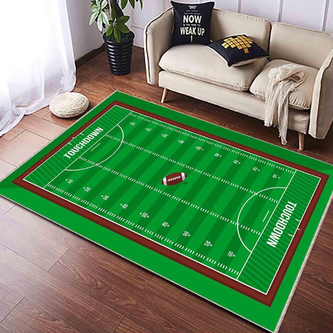 American Football Field Rug Teen's Rug Kid's Room - Etsy