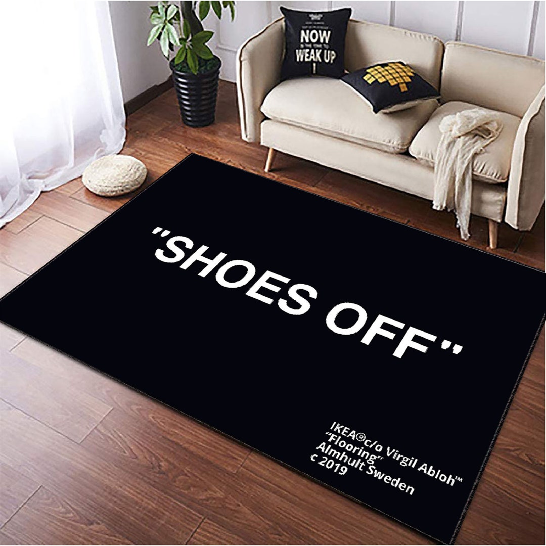 Shoes off Rug, Black Keep Off, Designer Rug, Personalized Gift, Keepoff ...