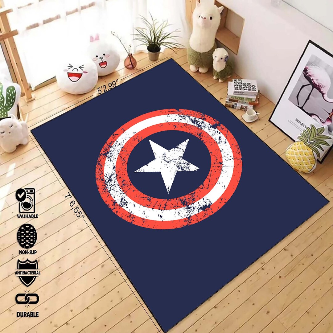 Captain America, Captain America Shield Rug, Captain America Rug ...