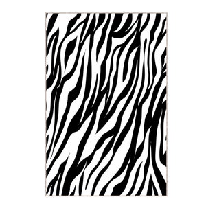 Zebra Area Rug, Rectangular Zebra Rug, Animal Print Rug, Nonslip Black ...