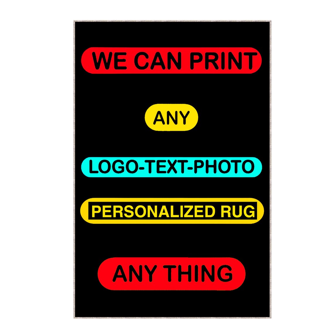 Zebra Area Rug, Rectangular Zebra Rug, Animal Print Rug, Nonslip Black ...