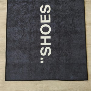 Shoes off Rug, Black Keep Off, Designer Rug, Personalized Gift, Keepoff ...