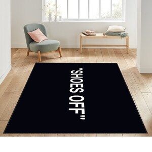 Shoes off Rug, Black Keep Off, Designer Rug, Personalized Gift, Keepoff ...
