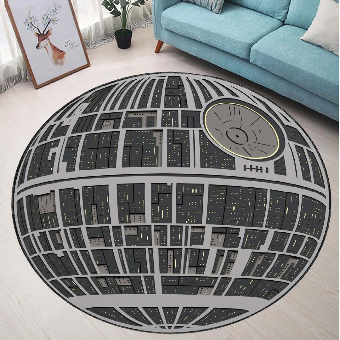 Star Wars Rugs, Starwars, Starwars Patterned Rug, Star Wars Round Rug ...