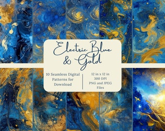 Watercolour Galaxy Seamless Digital Pattern Set Commercial Use ...