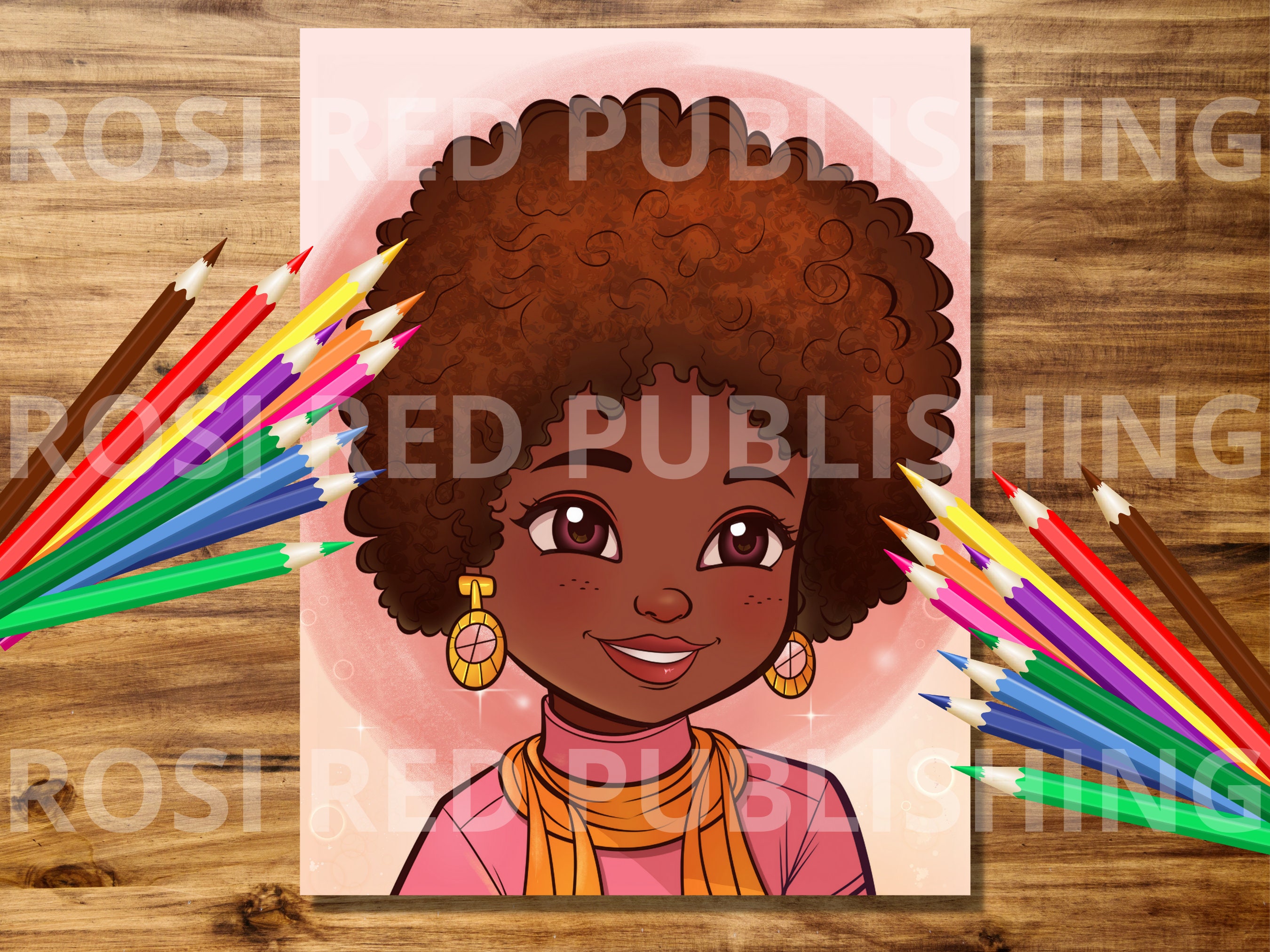 Black Girl Coloring Pages Cute African American Afro Girls, Activity ...