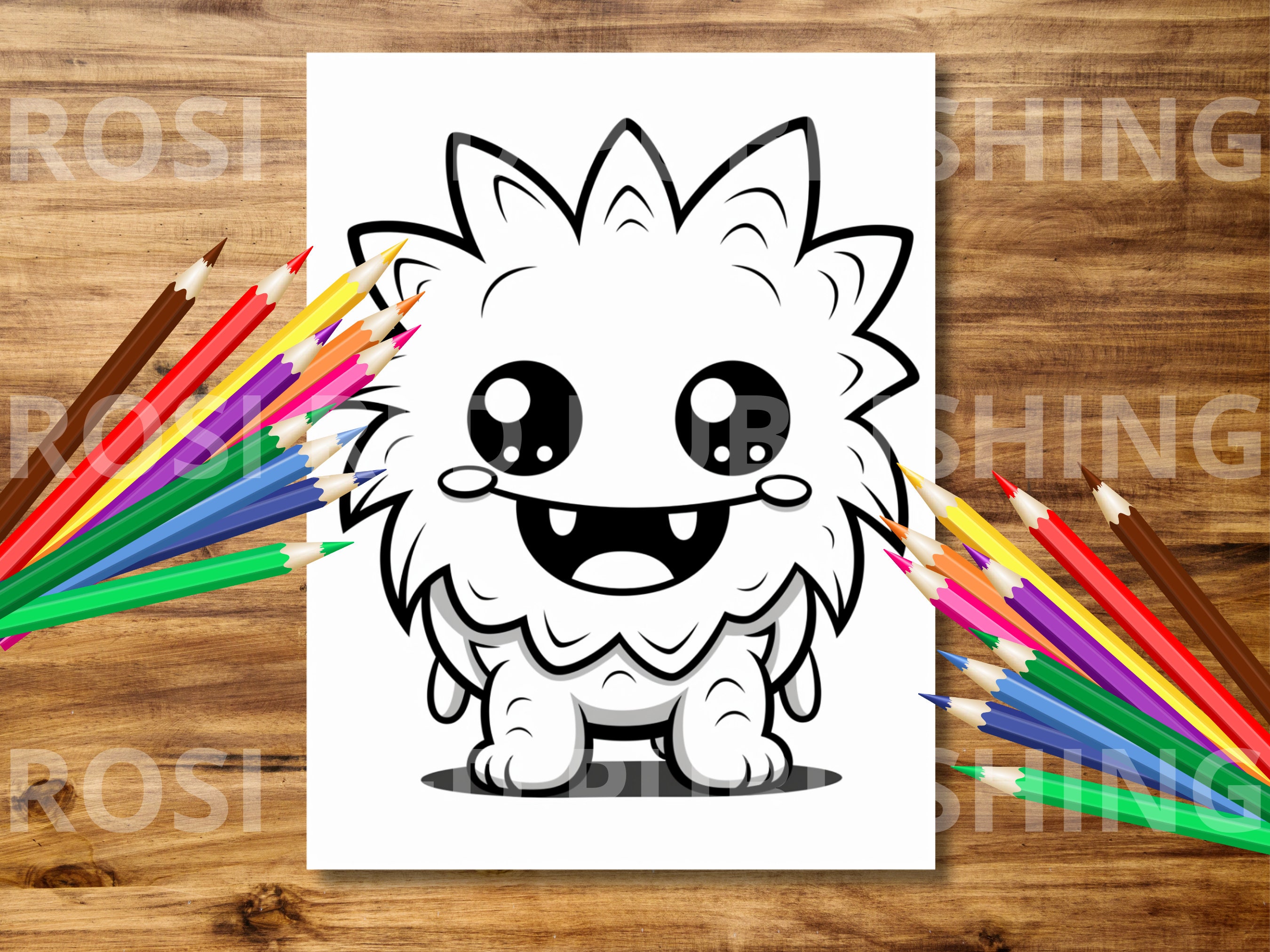 Kawaii Monster: Cute Baby Monsters Coloring Sheets for Kids and ...