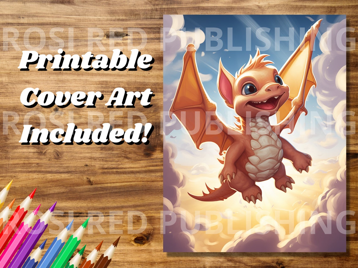 Baby Dragons: Cute Fantasy Coloring Book by Rosi Red - Etsy