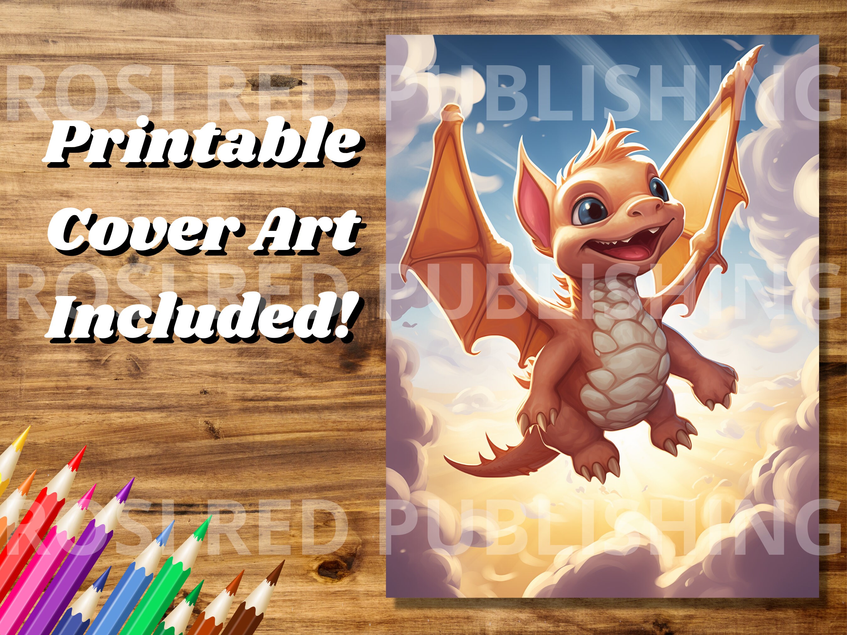 Baby Dragons: Cute Fantasy Coloring Book by Rosi Red - Etsy