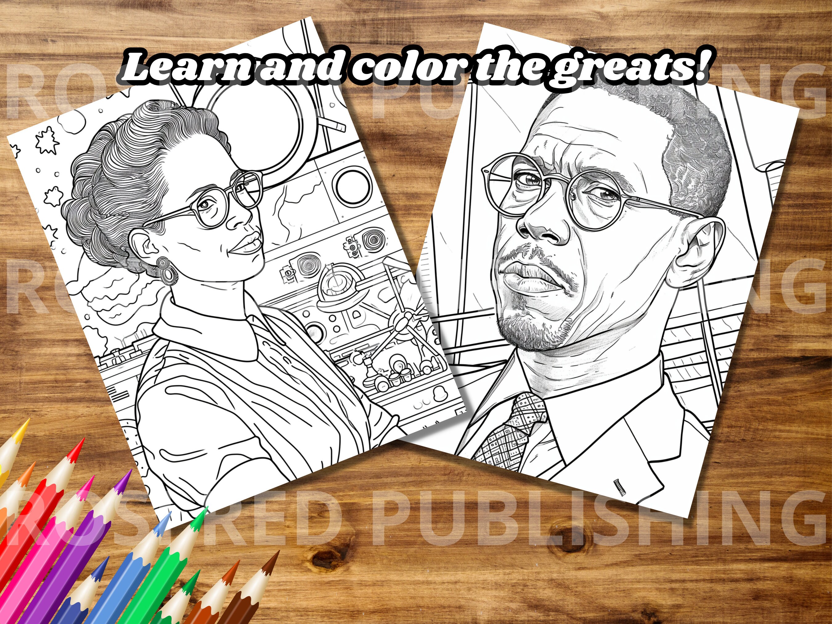 Black History Month: Coloring Book Featuring 10 Inspirational Icons for ...