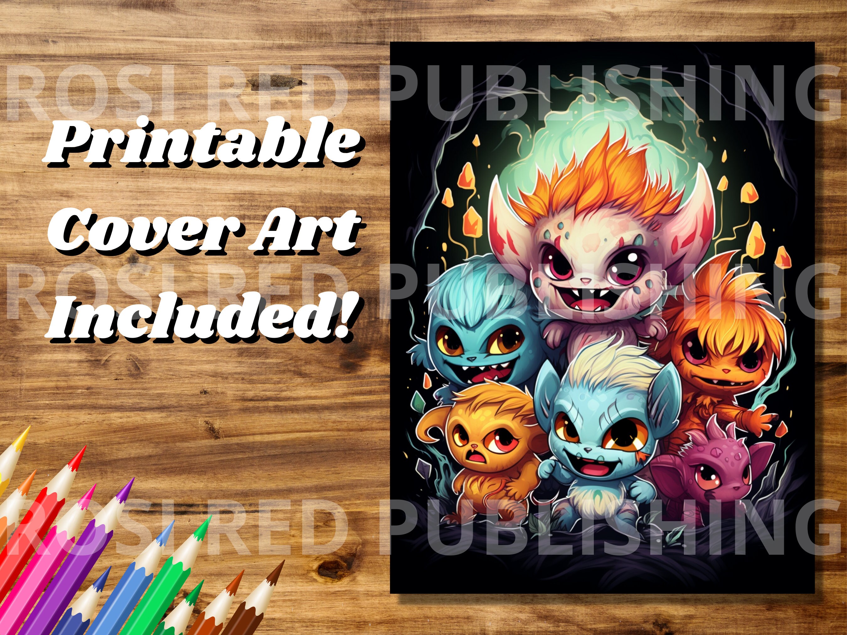 Adorable Creepy Monsters: Cute Horror Chibi Coloring Book by Rosi Red ...