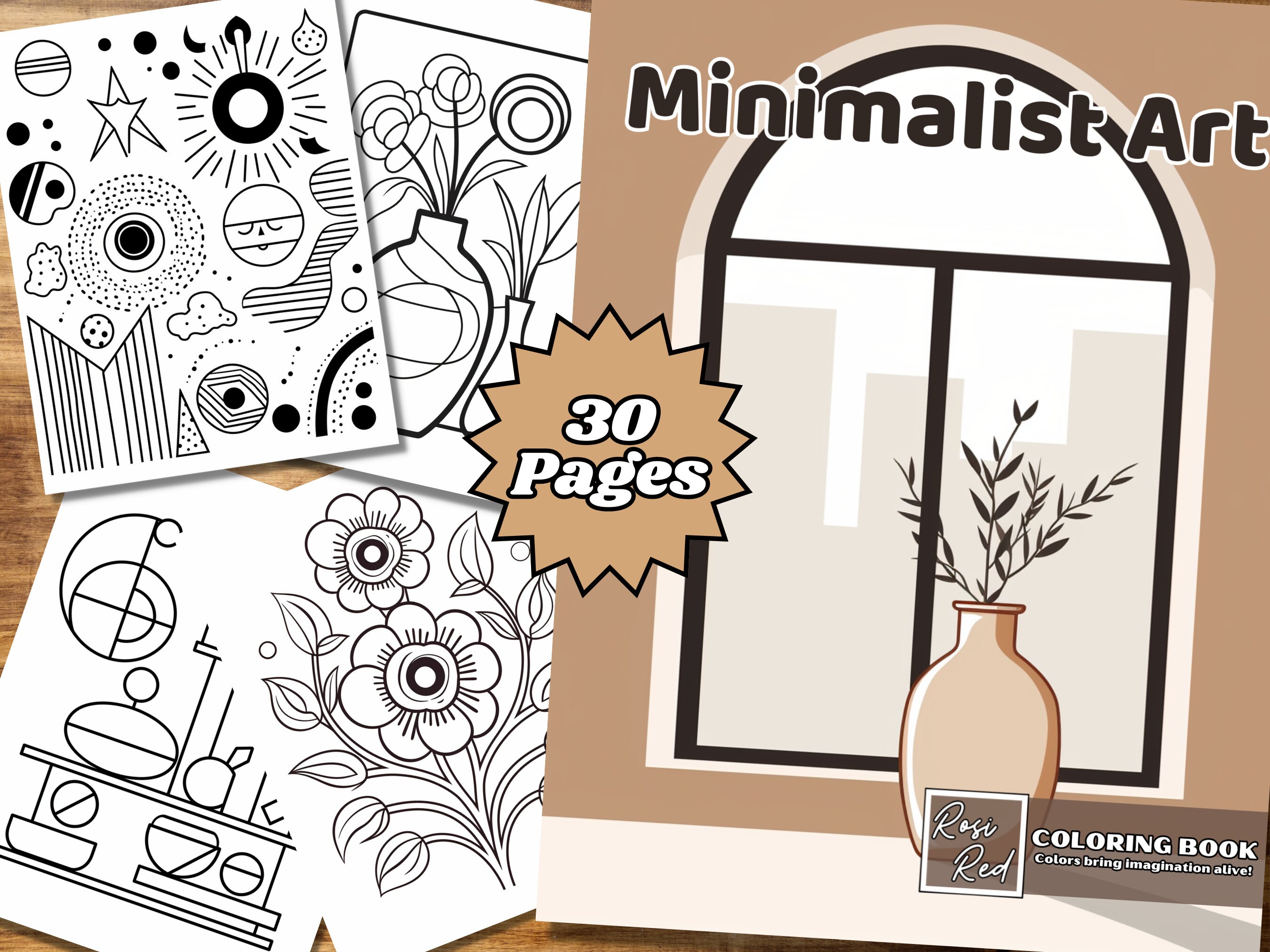 Minimalist Art: Minimalist Aesthetic Coloring Book for Relaxing by Rosi ...