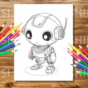 Robots: Cute Baby Robots Coloring Book for Kids by Rosi Red - Etsy